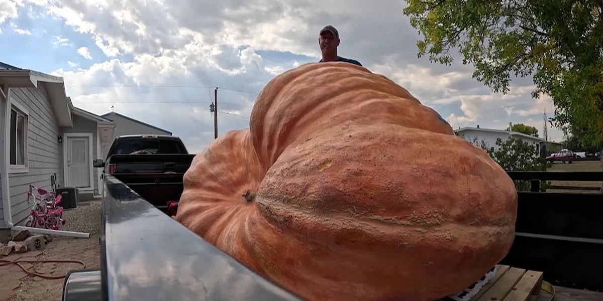 Firefighter grows record-breaking 1-ton pumpkin Firefighter grows record-breaking 1-ton pumpkin